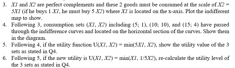 Solved 3. X1 and X2 are perfect complements and these 2 | Chegg.com