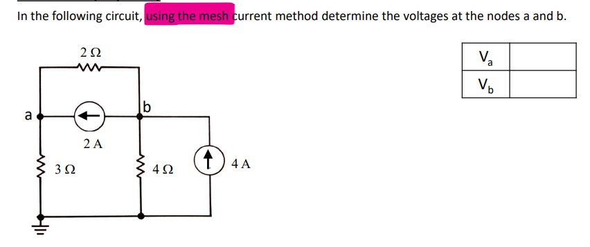 Solved In the following circuit, using the node voltage | Chegg.com