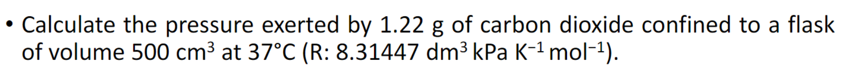 Solved Calculate the pressure exerted by 1.22g ﻿of carbon | Chegg.com