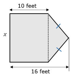 Solved The area of the figure above is 156 square feet. | Chegg.com