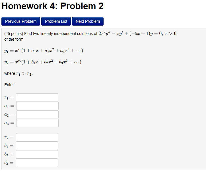 Solved Homework 4: Problem 2 Previous Problem Problem List | Chegg.com