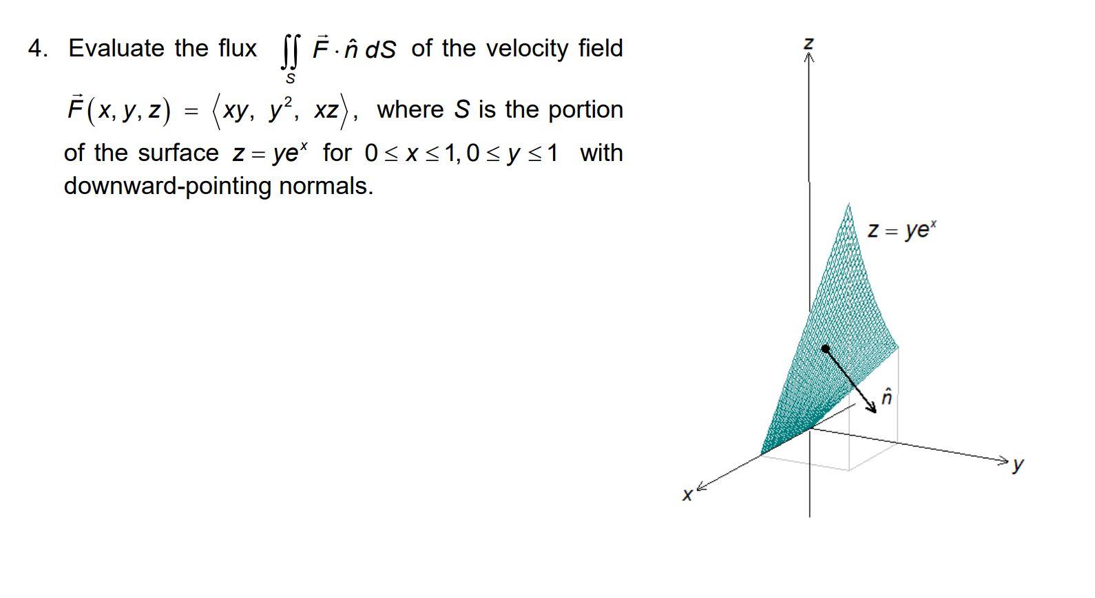[Solved]: Evaluate the flux ( iint_{S} vec{F} cdot ha