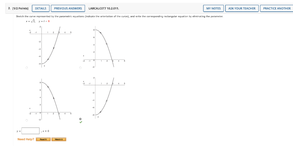 Solved Sketch The Curve Represented By The Parametric