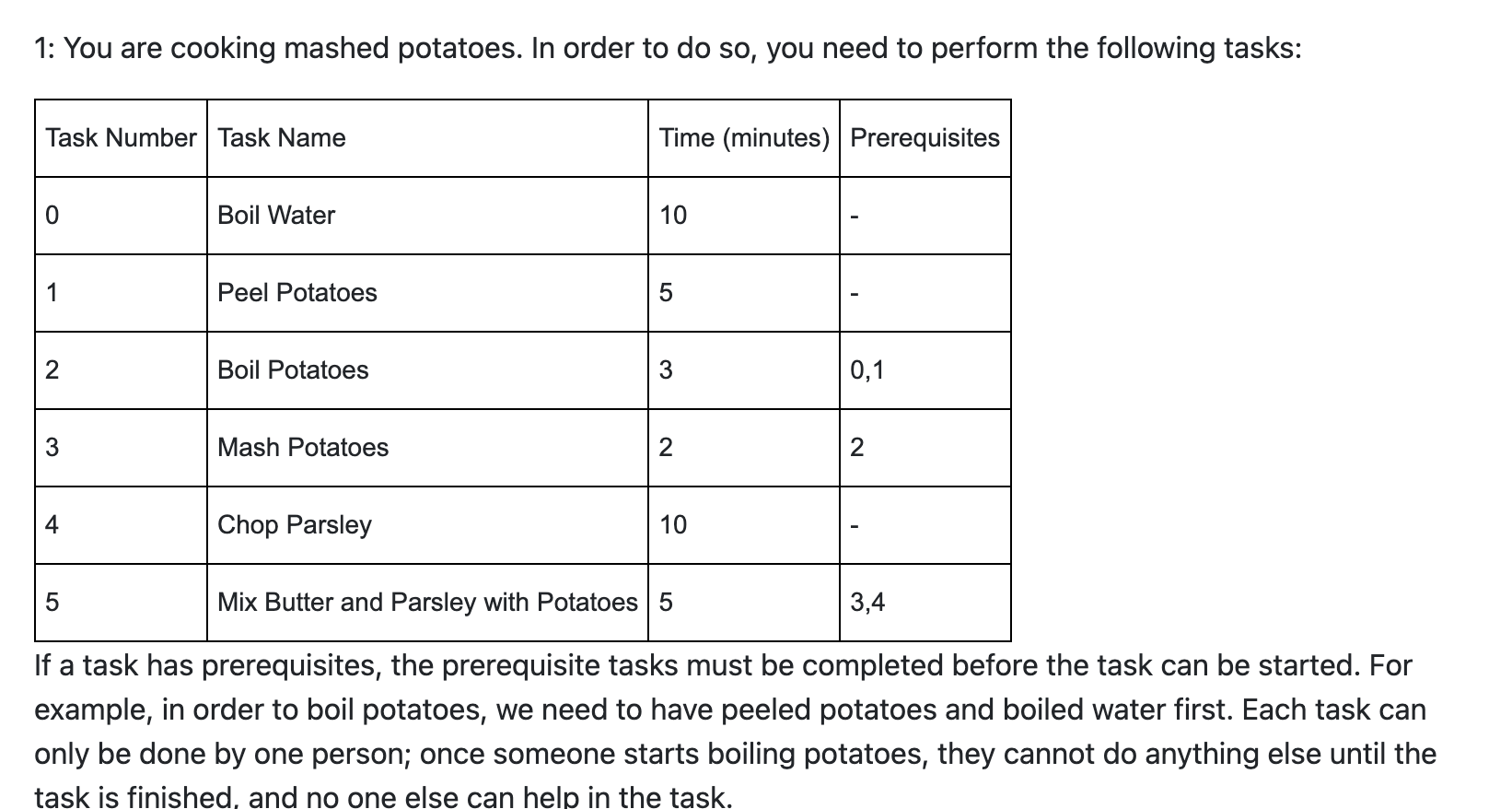 1: You are cooking mashed potatoes. In order to do | Chegg.com