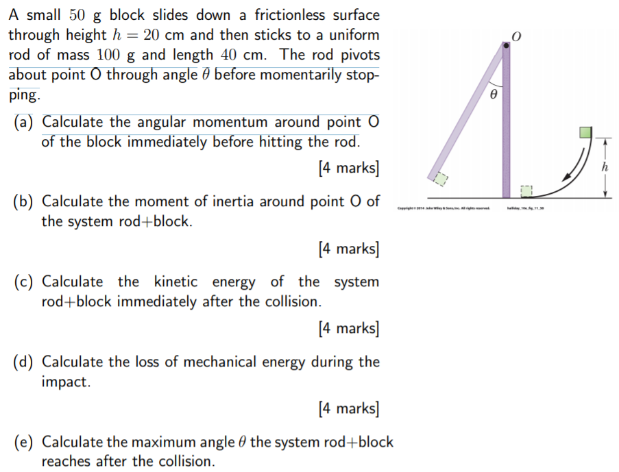 Solved A small 50 g block slides down a frictionless surface | Chegg.com