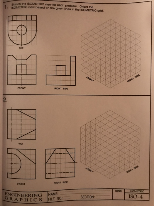 Solved sketch the ISOMETRIC view for each problem. Orient | Chegg.com