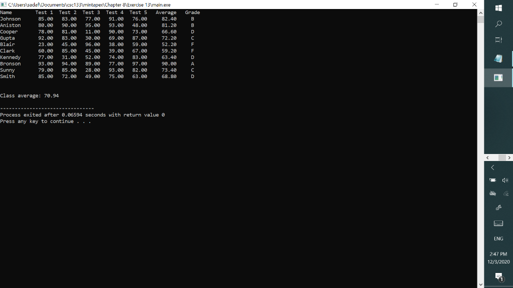 Solved Thiss C Implement Exercise 8 13 Using Array Of 4774