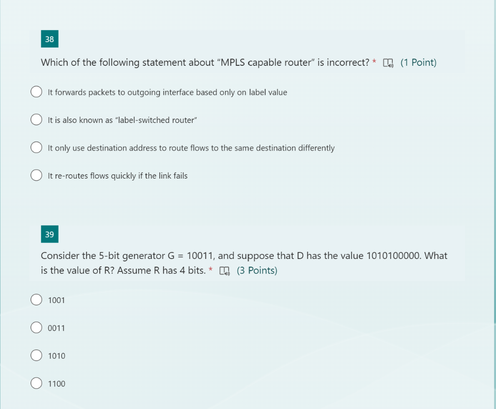Solved Which of the following statement about "MPLS capable | Chegg.com