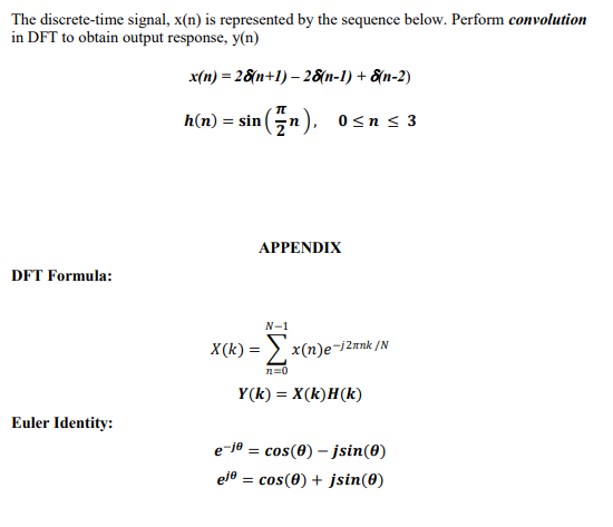 Solved The discrete-time signal, x(n) is represented by the | Chegg.com