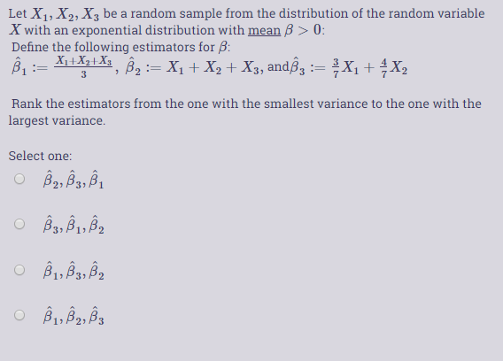 Solved Let X1,..., Xn(n > 2) be a random sample from the | Chegg.com Solved Let X1,..., Xn(n > 2) be a random sample from the | Chegg.com