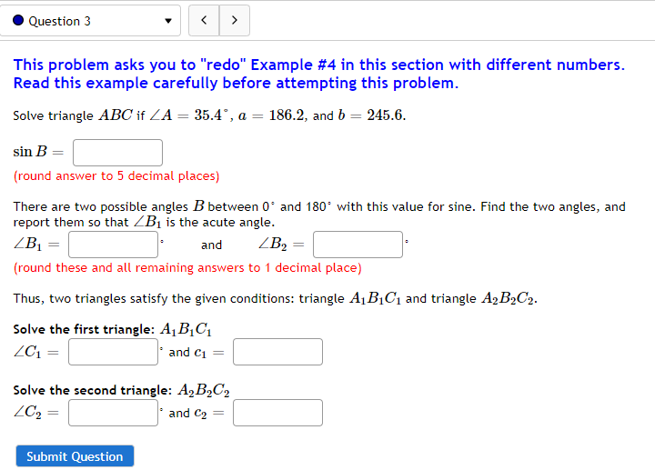 Solved Question 3 Σ This problem asks you to "redo" Example | Chegg.com