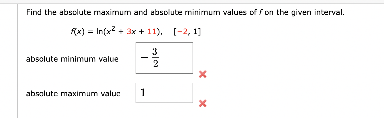 Solved Find the absolute maximum and absolute minimum values | Chegg.com