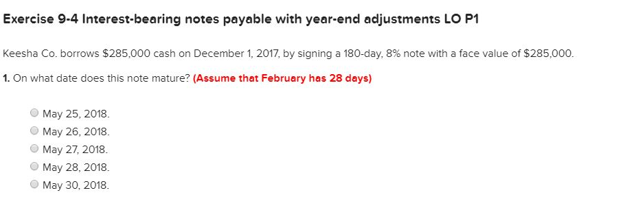 Solved Exercise 9-4 Interest-bearing notes payable with | Chegg.com