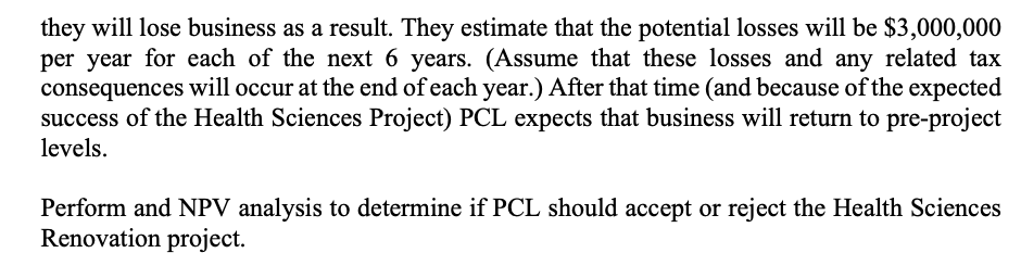 Solved project using an NPV analysis. As part of your | Chegg.com