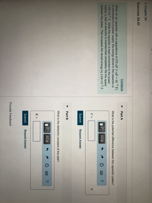 Solved Exercise 24.31 Constants Part A A cylindrical air | Chegg.com