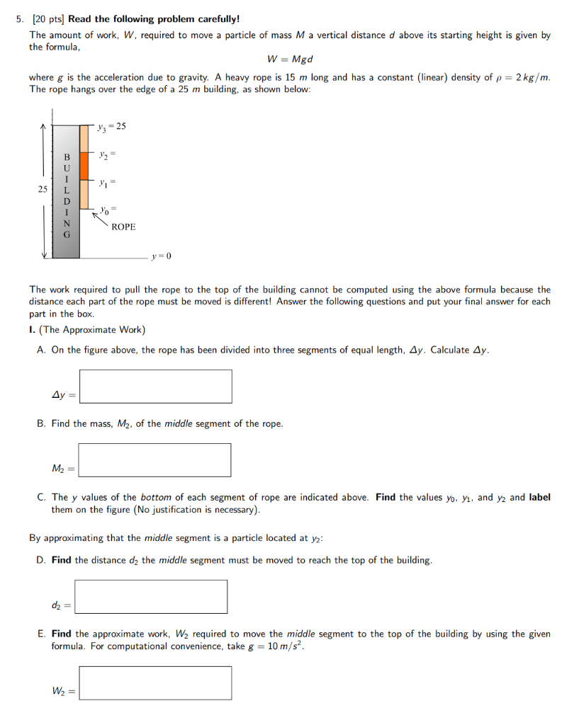 Solved 5. [20 pts] Read the following problem carefully! The | Chegg.com