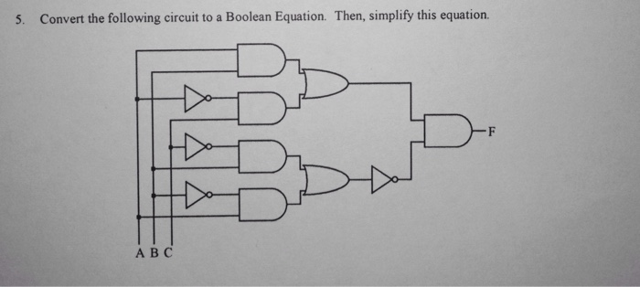 Solved Convert the following circuit to a Boolean Equation. | Chegg.com