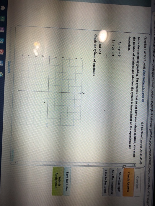 Solved Solve the system by graphing. For systems that do not | Chegg.com