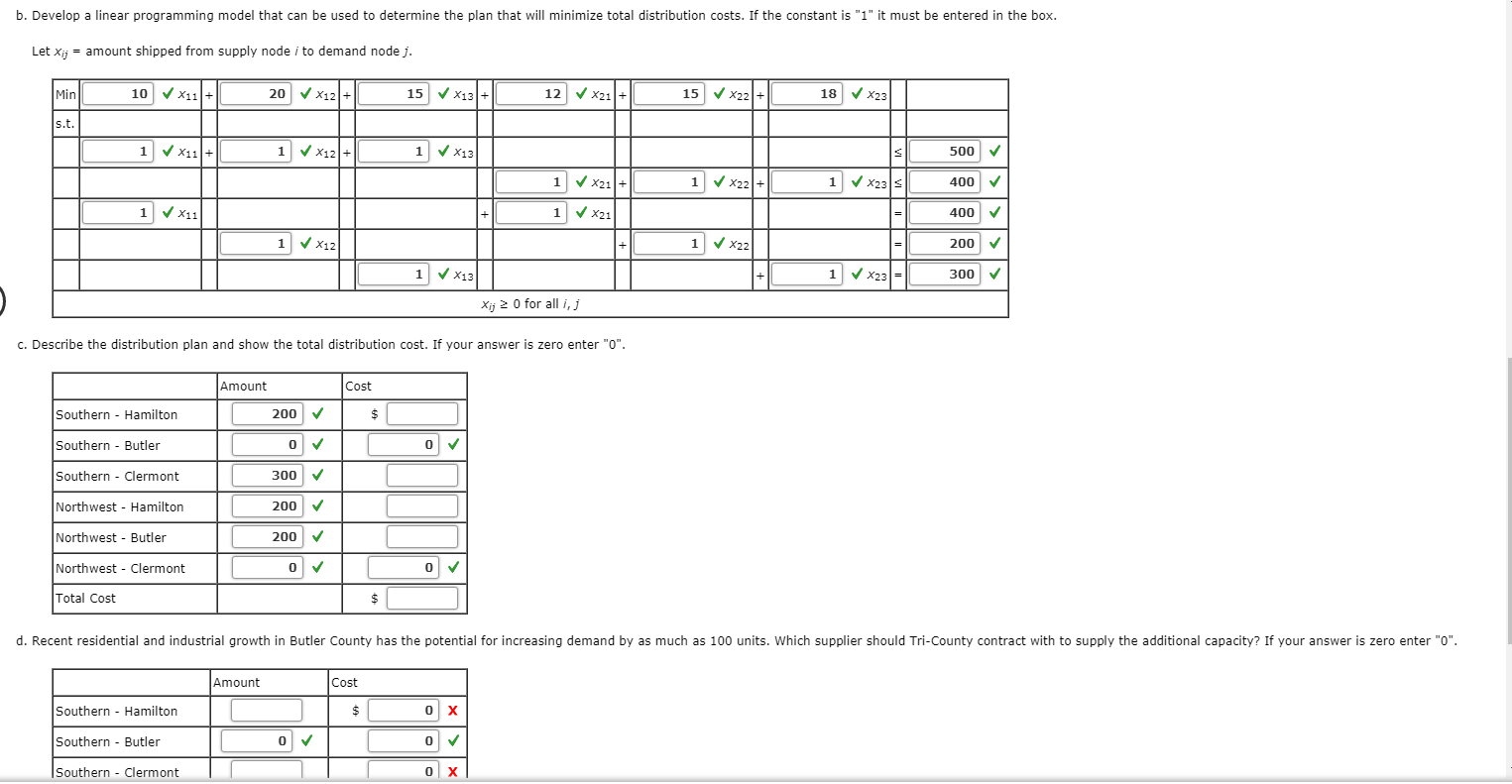b. Develop a linear programming model that can be | Chegg.com