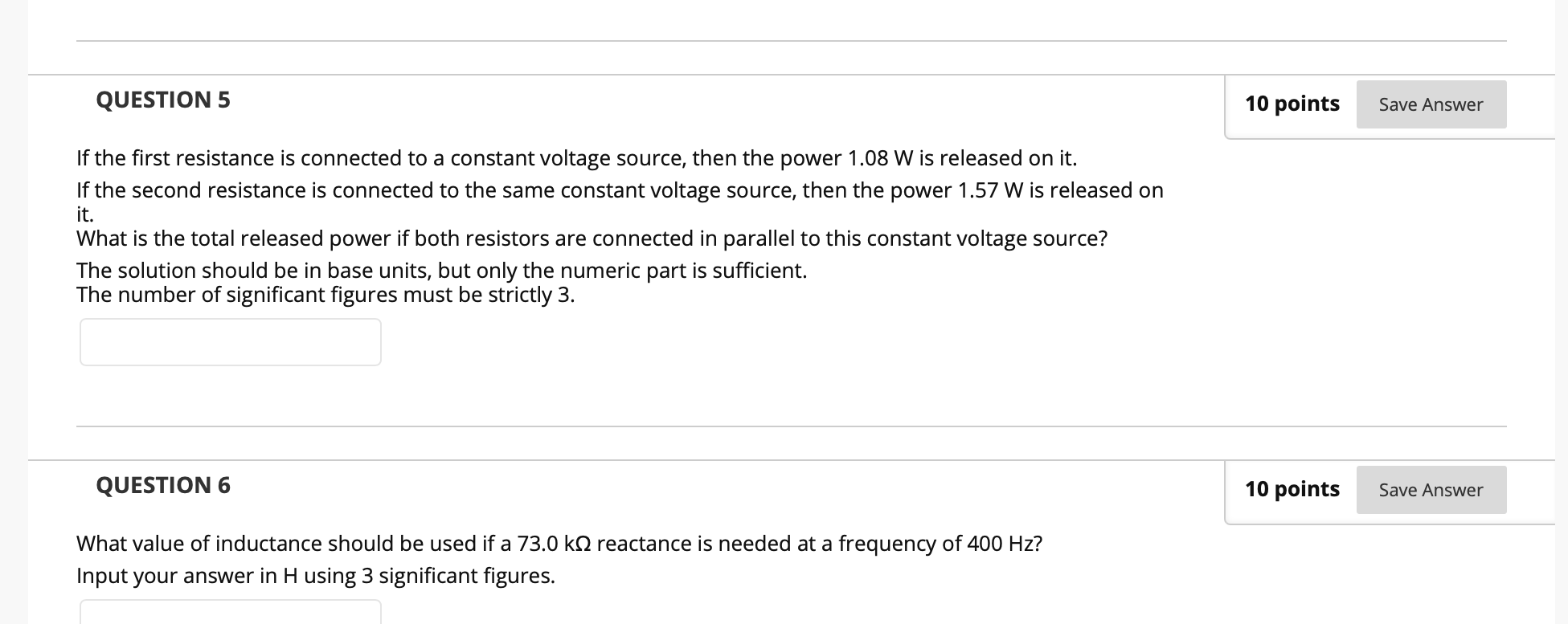 Solved QUESTION 5 10 points Save Answer If the first | Chegg.com