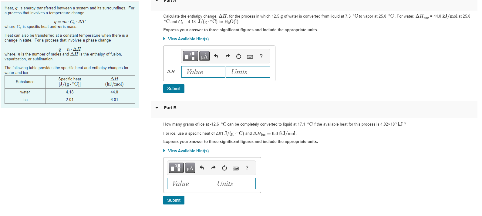 Solved Heat, q, is energy transferred between a system and | Chegg.com