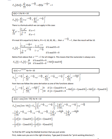 Solved Include in your lab report a printout of DFTs and | Chegg.com