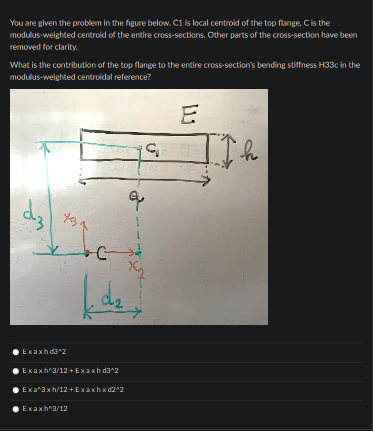 Solved Calculate the cross-bending stiffness of the | Chegg.com