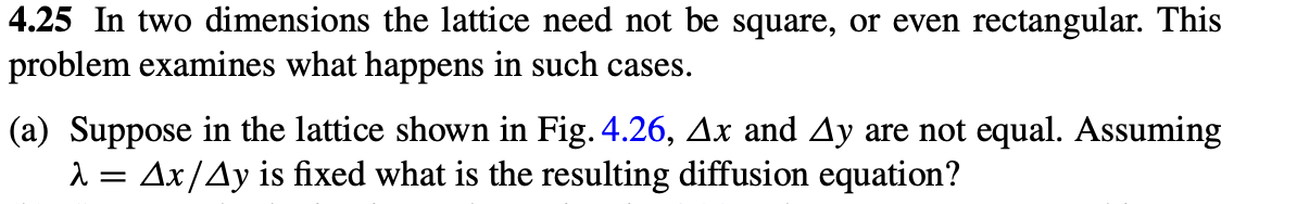 4.25 In two dimensions the lattice need not be | Chegg.com