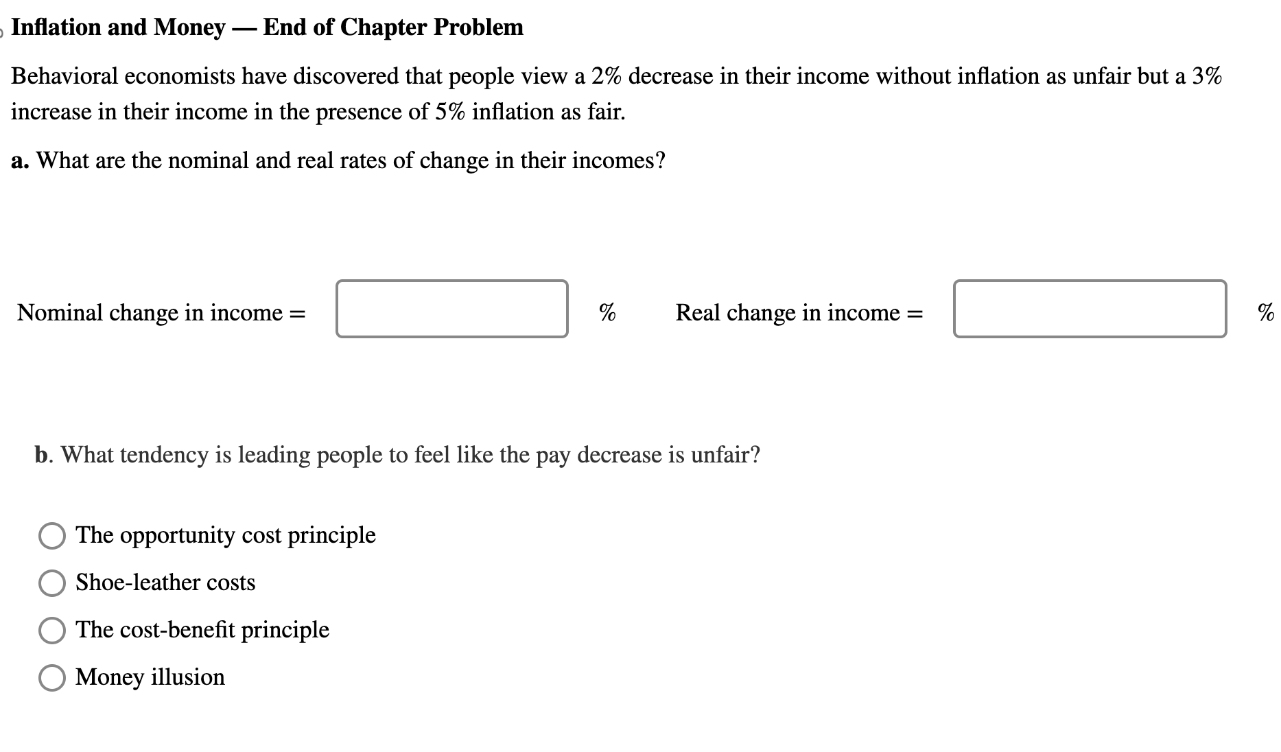 Solved Inflation and Money - End of Chapter Problem | Chegg.com