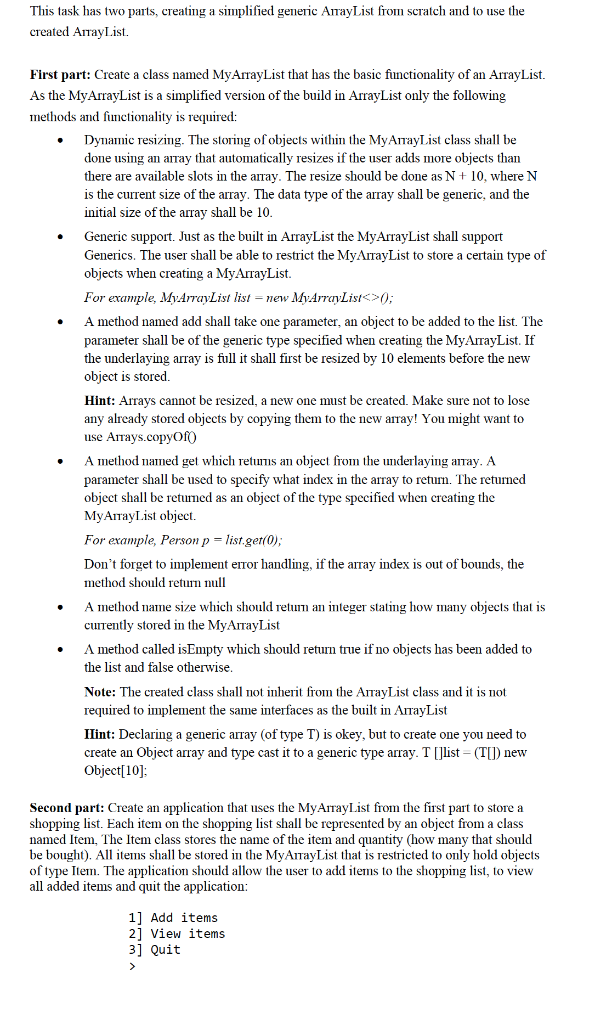 Solved This task has two parts, creating a simplified | Chegg.com