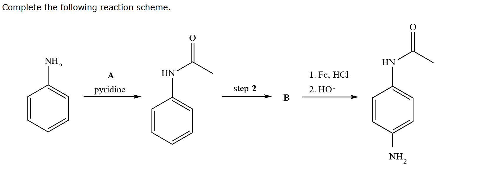 Solved Complete the following reaction scheme. Part 1 ﻿of | Chegg.com