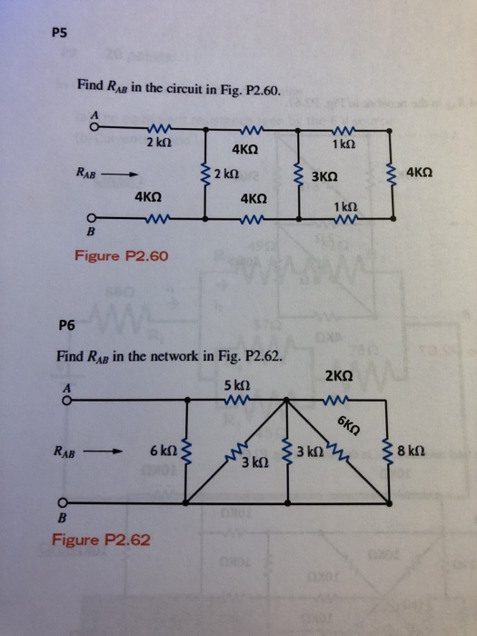Solved P5 Find RAB in the circuit in Fig. P2.60. ΑΚΩ 4ΚΩ RAB | Chegg.com Solved P5 Find RAB in the circuit in Fig. P2.60. ΑΚΩ 4ΚΩ RAB | Chegg.com
