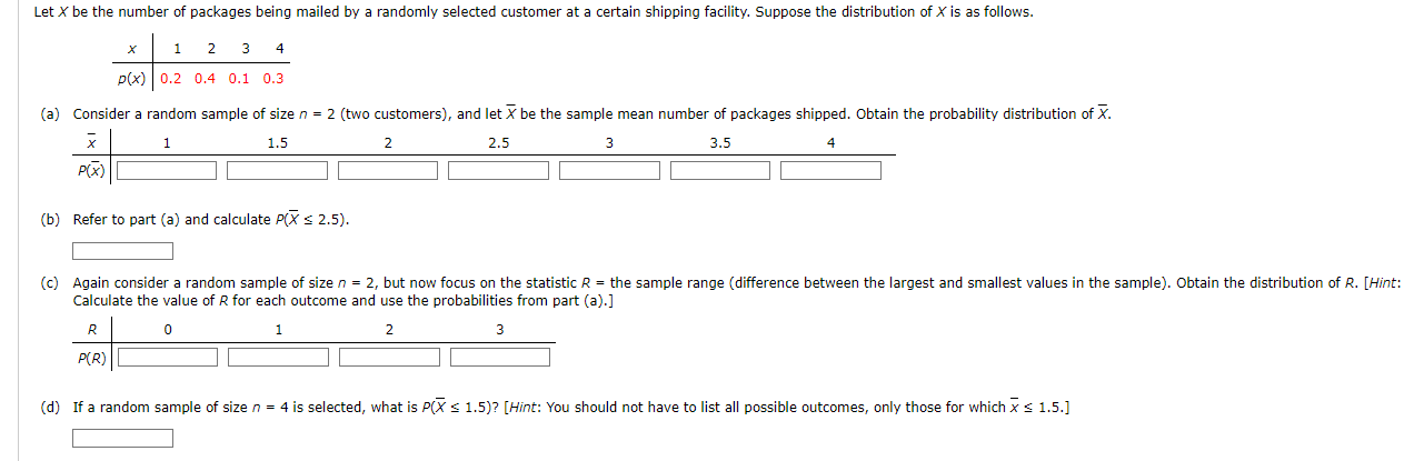 Solved (a) Consider a random sample of size n=2 (two | Chegg.com