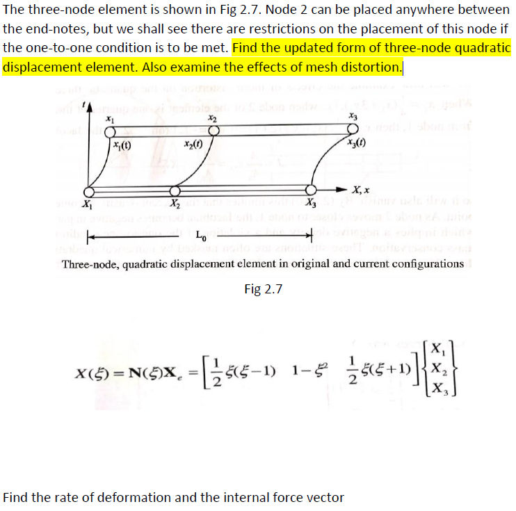The three-node element is shown in Fig 2.7. Node 2 | Chegg.com The three-node element is shown in Fig 2.7. Node 2 | Chegg.com