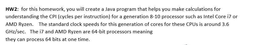 Solved HW2: for this homework, you will create a Java | Chegg.com