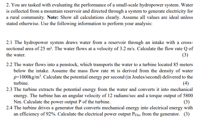 Solved 2. ﻿You are tasked with evaluating the performance of | Chegg.com