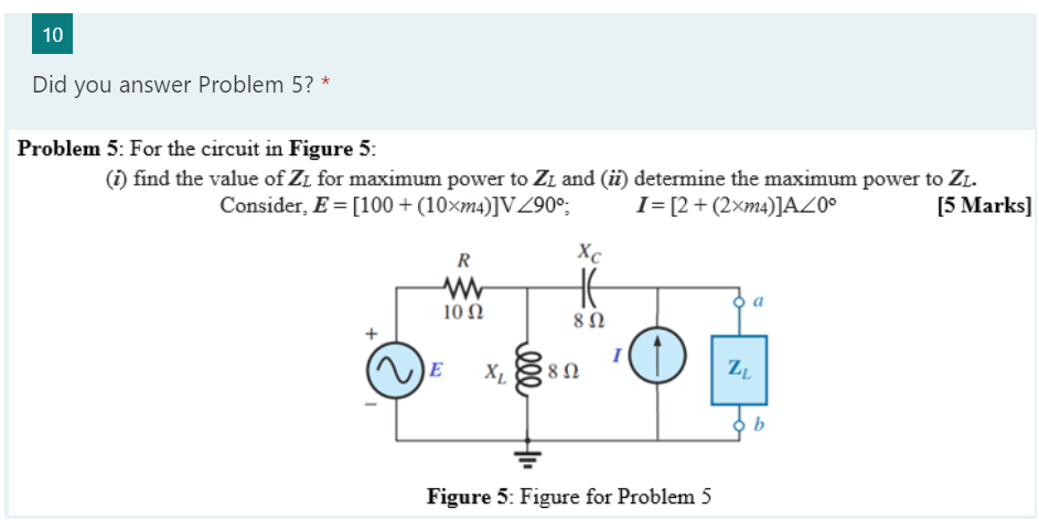 Solved 10 Did you answer Problem 5? * Problem 5: For the | Chegg.com