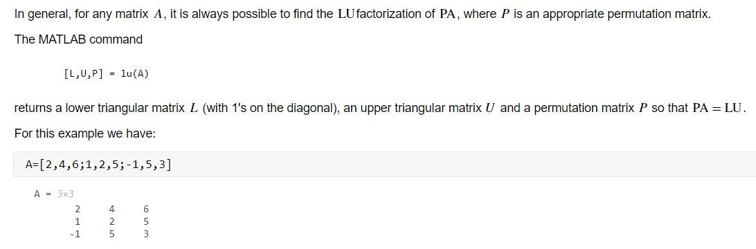 Solved Enter the matrix A and the vector b in MATLAB 5 3 -1 | Chegg.com
