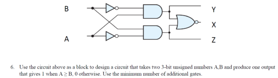 Solved B Y Х A Z 6. Use the circuit above as a block to | Chegg.com