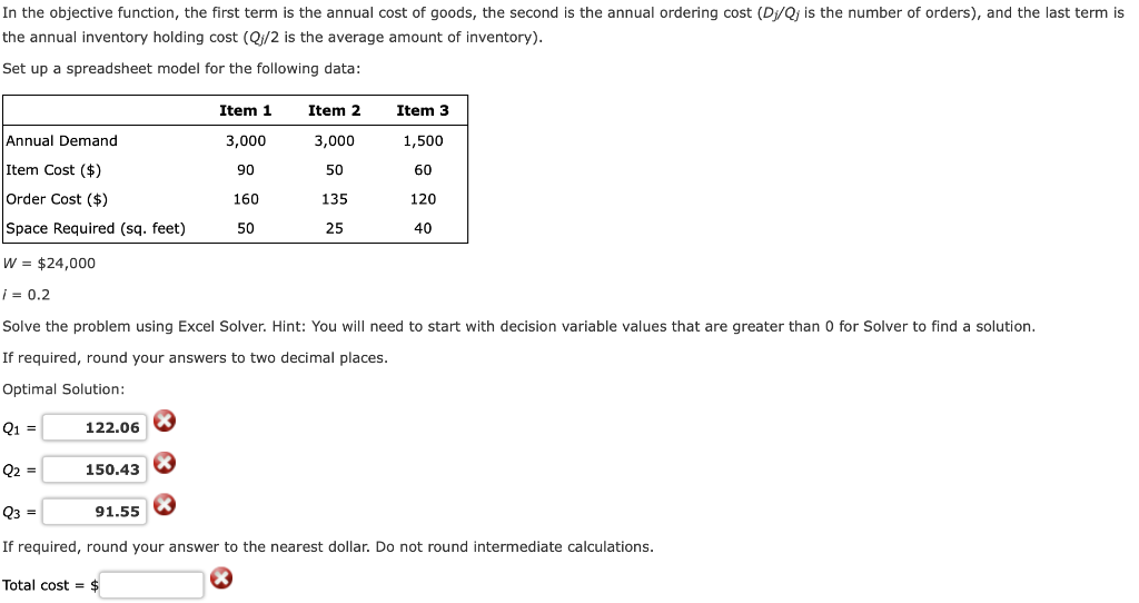 The Economic Order Quantity (EOQ) model is a | Chegg.com