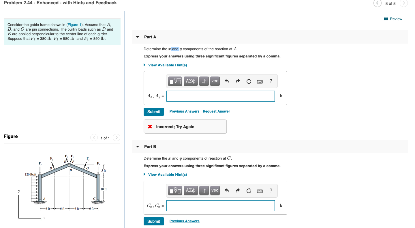 Solved Problem 2.44 - Enhanced - with Hints and Feedback | Chegg.com