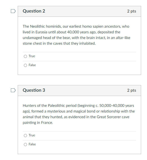 The Neolithic hominids, our earliest homo sapien | Chegg.com