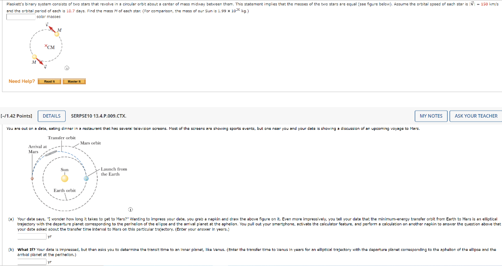 Solved Plaskett's binary system consists of two stars that | Chegg.com