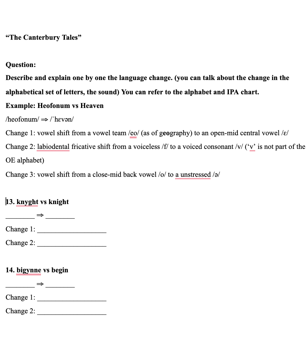 “The Canterbury Tales” Question: Describe and explain | Chegg.com