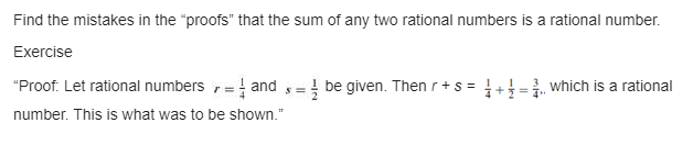 Solved Find the mistakes in the "proofs" that the sum of any | Chegg.com