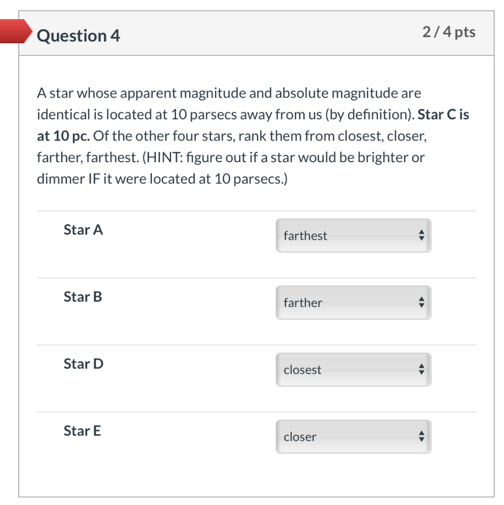 Solved Apparent Mag Absolute Mag Label Label Apparent Mas | Chegg.com