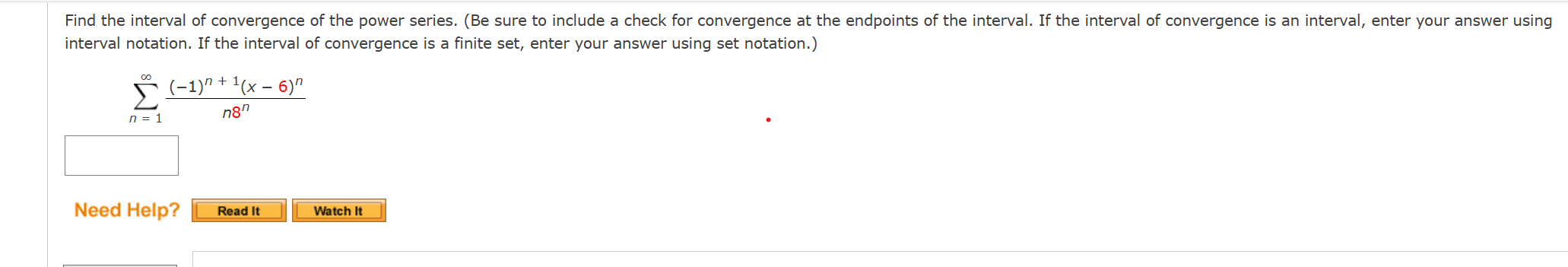 Solved interval notation. If the interval of convergence is | Chegg.com