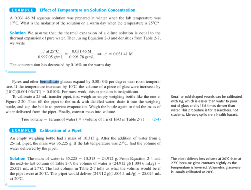 Solved EXAMPLE Effect of Temperature on Solution | Chegg.com