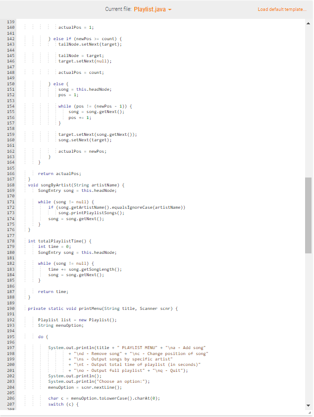 13.7 LAB: Program: Playlist with ArrayList *You will | Chegg.com