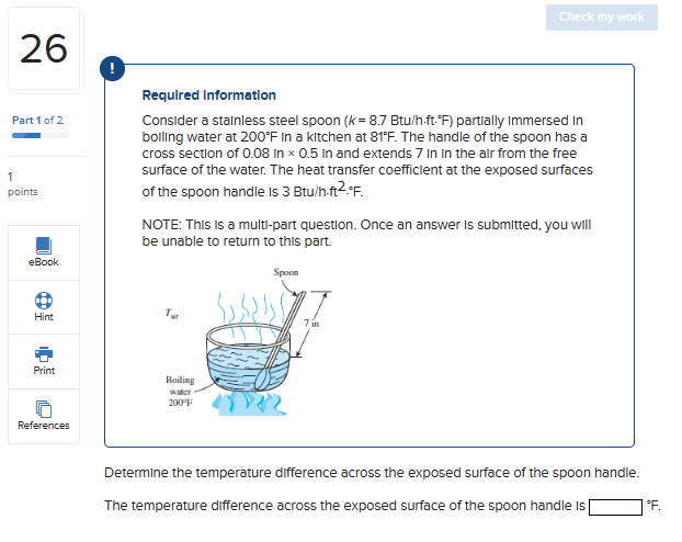 Solved Required Information Consider a stainless steel spoon | Chegg.com
